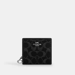 COACH OUTLET Snap Wallet In Signature Denim Silver/black