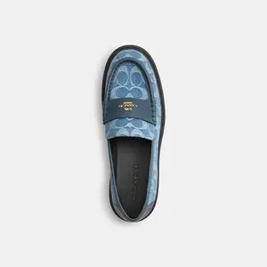 COACH OUTLET Coach Signature Denim Loafers With Lug Sole - Indigo