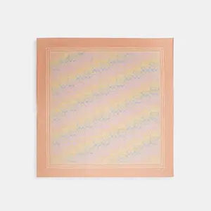 COACH OUTLET Signature Rainbow Print Silk Square Scarf - Multi