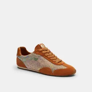 COACH OUTLET Coach Flat Sneaker In Crystal Signature Jacquard