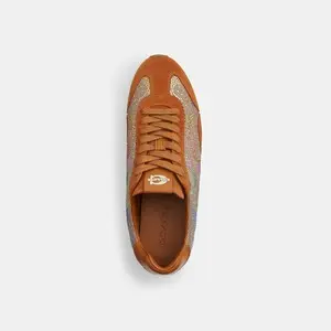 COACH OUTLET Coach Flat Sneaker In Crystal Signature Jacquard