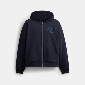 COACH OUTLET Boxy Full Zip Hoodie - Navy