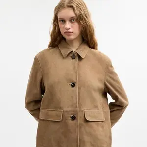 COACH OUTLET Suede Button-front Coat