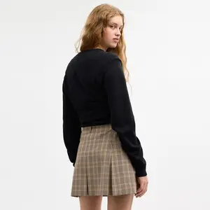 COACH OUTLET Coach Pleated Plaid Skirt In Recycled Polyester