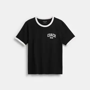 COACH OUTLET Coach Organic Cotton Ringer T-shirt - Black
