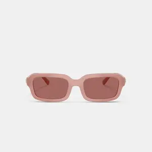 COACH OUTLET Coach C Heart Narrow Square Sunglasses - Pink