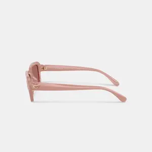 COACH OUTLET Coach C Heart Narrow Square Sunglasses - Pink