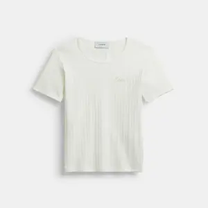 COACH OUTLET Coach Pointelle T-shirt - Off White