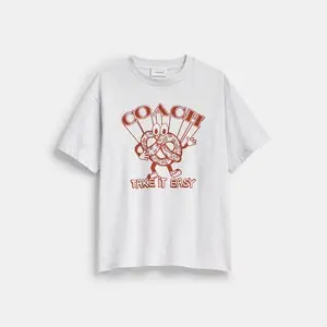 COACH OUTLET Coach Organic Cotton Relaxed Fit T-shirt - Heather Grey