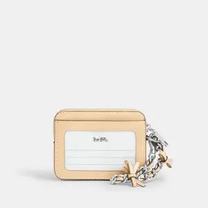 COACH OUTLET Zip Card Case With Bows - Silver/light Sand