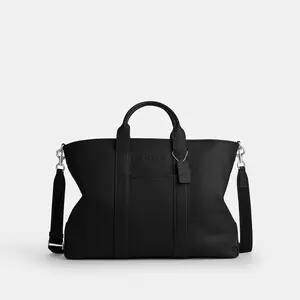COACH OUTLET Grayson Tote Bag In Refined Pebble Leather - Silver/black