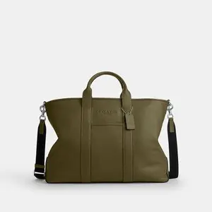 COACH OUTLET Grayson Tote Bag In Refined Pebble Leather - Silver/olive