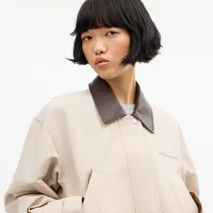 COACH OUTLET Coach Waxed Country Jacket With Leather Details