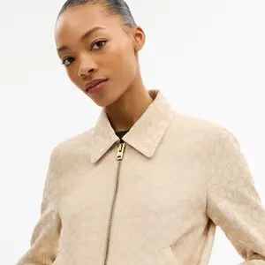COACH OUTLET Coach Signature Zip Front Jacket