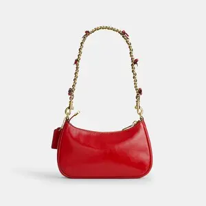 COACH OUTLET Teri Mini Crossbody Bag With Bow Detail - Gold/bright Cherry