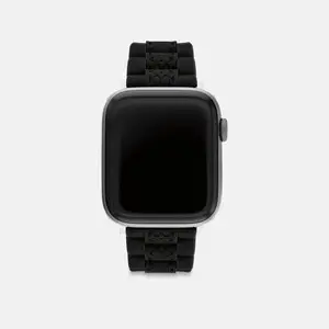 COACH OUTLET Signature Coated Canvas Apple Watch® Strap - Black