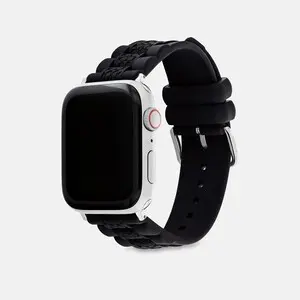 COACH OUTLET Signature Canvas Apple Watch Strap - Black