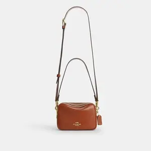 COACH OUTLET Mini Carey Crossbody Bag - Gold/cinnamon