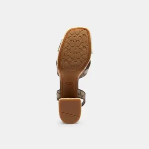 COACH OUTLET Coach Signature Jacquard Block Heel Sandal