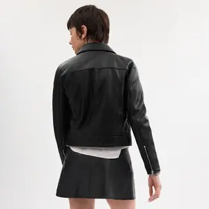 COACH OUTLET Leather Moto Jacket - Black