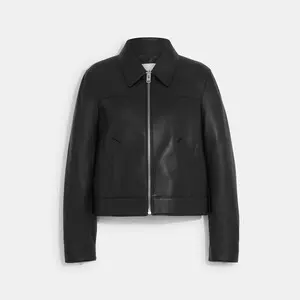 COACH OUTLET Leather Jacket - Black