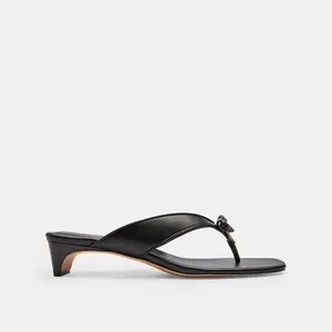 COACH OUTLET Bow Thong Kitten Heel Sandals - Black
