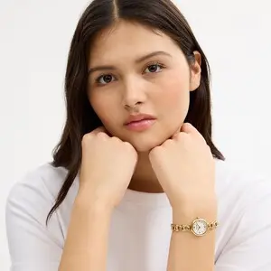 COACH OUTLET Coach Iris Watch With Signature Link Bracelet - Gold