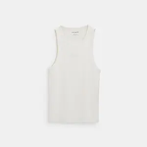 COACH OUTLET COACH Outlet New York Ribbed Tank Top White