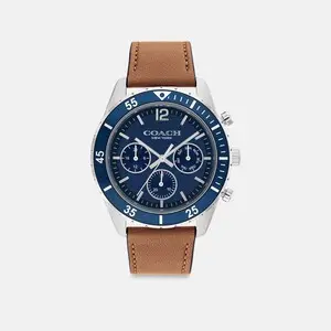 COACH OUTLET COACH Stainless Steel Chronograph Watch Saddle