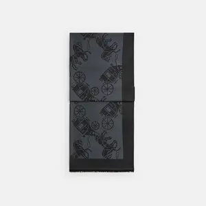 COACH OUTLET Horse And Carriage Print Stole - Black