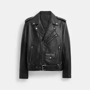 COACH OUTLET Coach Leather Moto Jacket - Black