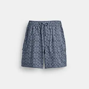 COACH OUTLET Coach Signature Camp Shorts - Navy