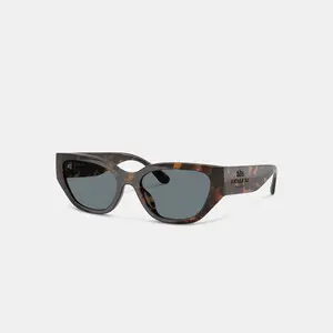 COACH OUTLET COACH OUTLET Geometric Cat Eye Sunglasses Dark Tortoise