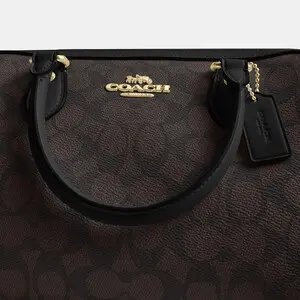 COACH OUTLET Rowan Satchel Bag In Signature Canvas - Gold/walnut/black