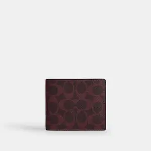 COACH OUTLET Coach Signature Canvas 3-in-1 Wallet - Black Currant