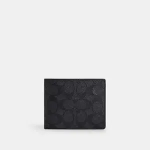 COACH OUTLET Coach Signature Canvas 3-in-1 Wallet - Charcoal/black