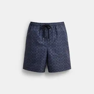 COACH OUTLET Signature Swim Trunks In Recycled Polyester - Navy