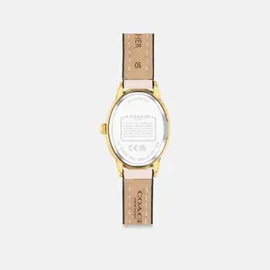 COACH OUTLET Talia Leather Watch - Chalk
