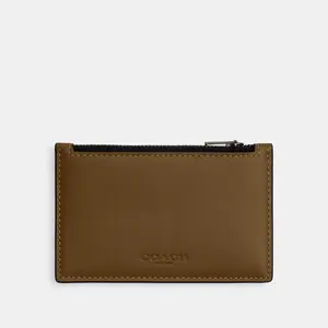 COACH OUTLET Zip Card Case - Gunmetal/green