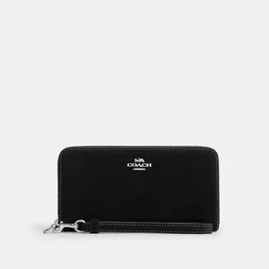 COACH OUTLET Long Zip Around Wallet Silver/black