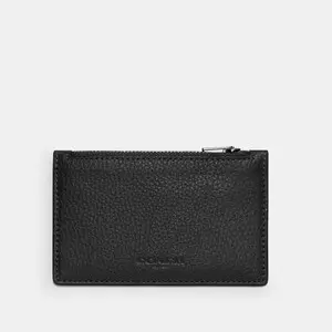 COACH OUTLET Zip Card Case - Gunmetal/black