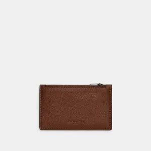 COACH OUTLET Zip Card Case - Gunmetal/saddle