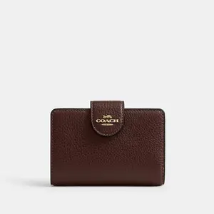 COACH OUTLET Medium Corner Zip Wallet - Gold/maple