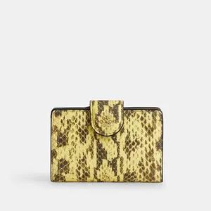 COACH OUTLET Medium Corner Zip Wallet - Gold/yellow
