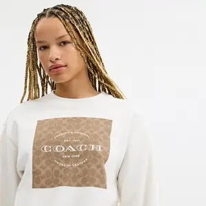 COACH OUTLET Coach Signature Square Crewneck Sweatshirt