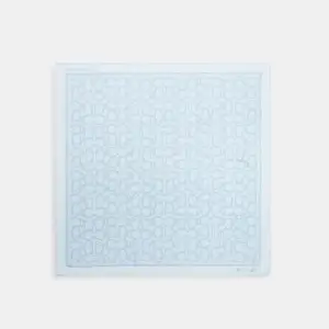 COACH OUTLET Jumbo Signature Silk Square Scarf - Light Blue