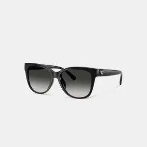COACH OUTLET Coach Signature Heart Oversized Square Sunglasses - Black