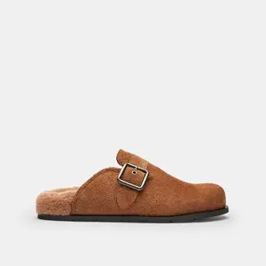 COACH OUTLET Coach Buckle Clog In Signature Jacquard And Leather