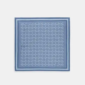 COACH OUTLET Signature Silk Square Scarf - Light Denim