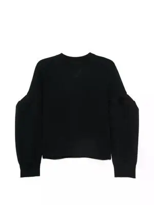 Sacai Puff Sleeve Crewneck Sweater - Black